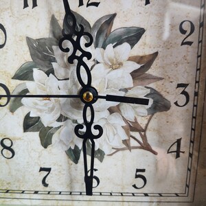 Shabby Chic Upcycled Clock Cottage Core Styled Mantel Clock With Floral ...