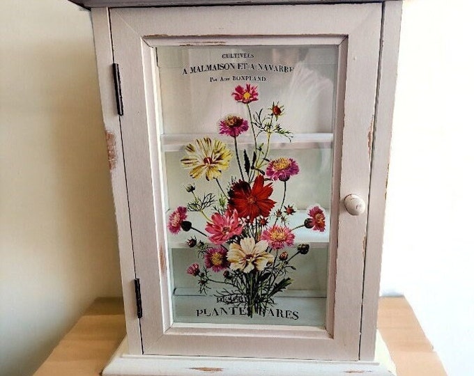 VINTAGE Charm Floral Design Motif Storage Solution Rustic Farmhouse ...