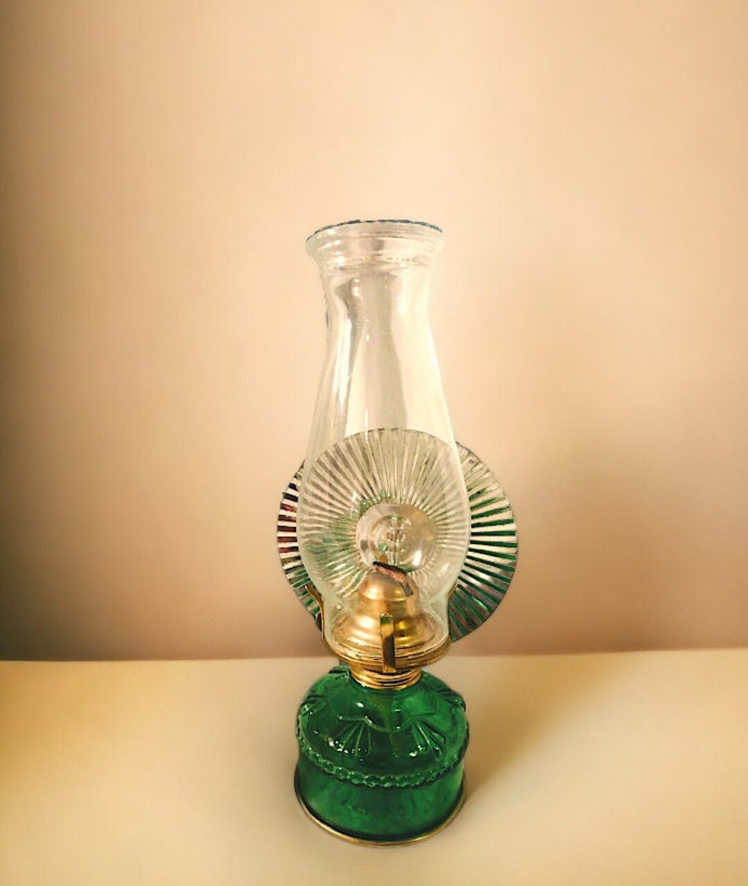 VINTAGE Oil Lamp With Reflector Wall-mounted Antique Oil Lamp With ...