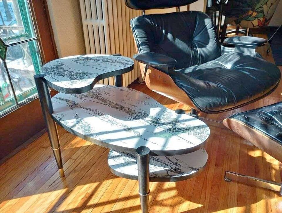 Pair of MCM Atomic End Tables 1950's Table Vintage - Etsy