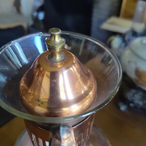VINTAGE Inspired Copper Coffee Decanter With Warmer Stand Elegant ...