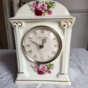 Antique-style Porcelain Clock With Floral Motif Charming Porcelain ...