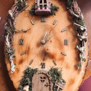 Cottagecore Live Edge Clock Upcycled Mushroom Wall Clock Enchanting ...
