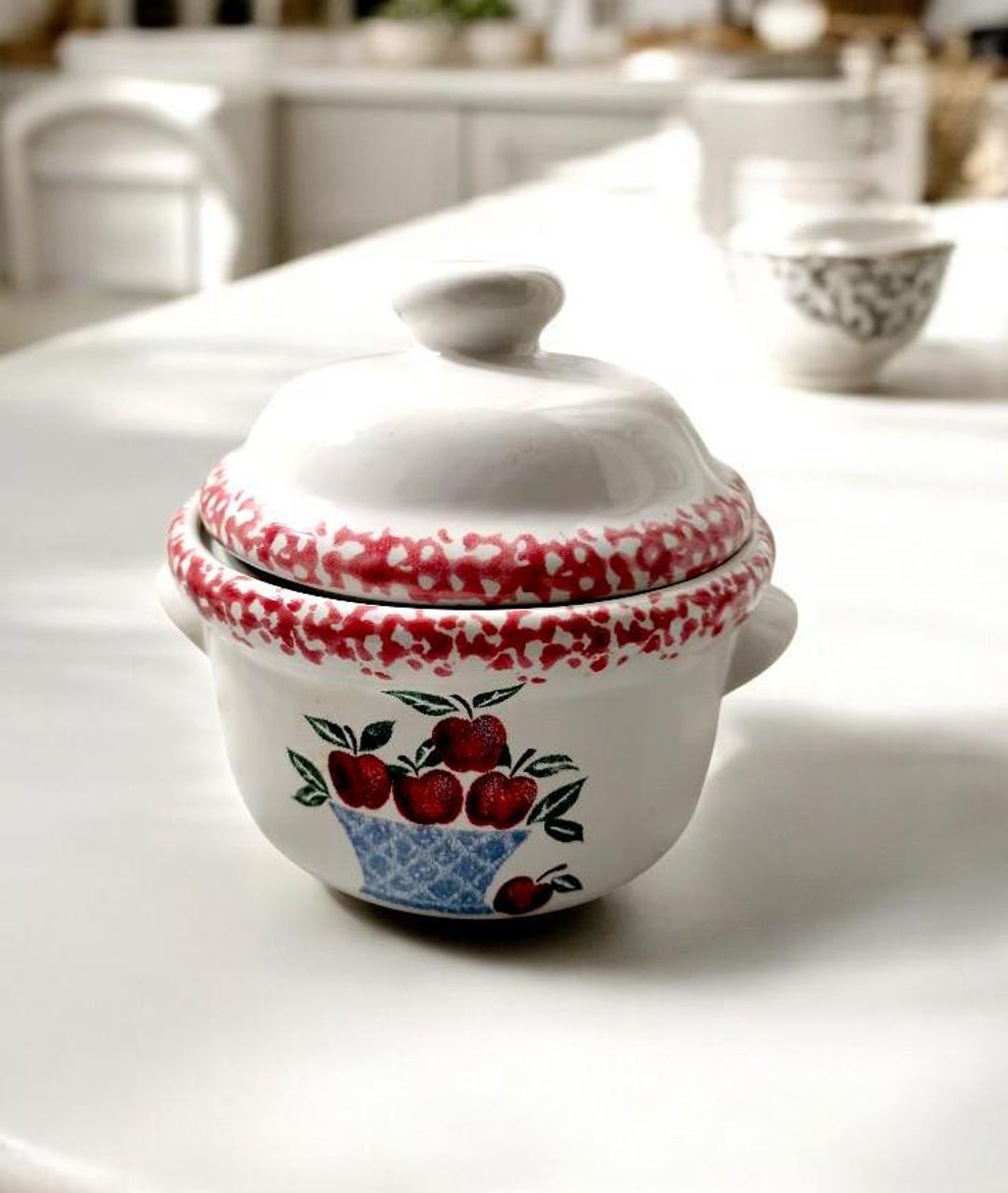 VINTAGE Apple Decor Corelle Lidded Dish Decor Apple Themed Gifts Apple ...