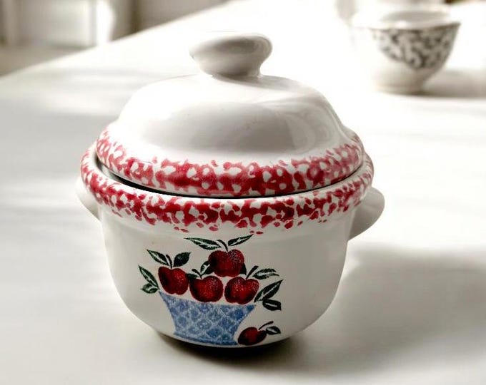VINTAGE Apple Decor Corelle Lidded Dish Decor Apple Themed Gifts Apple ...