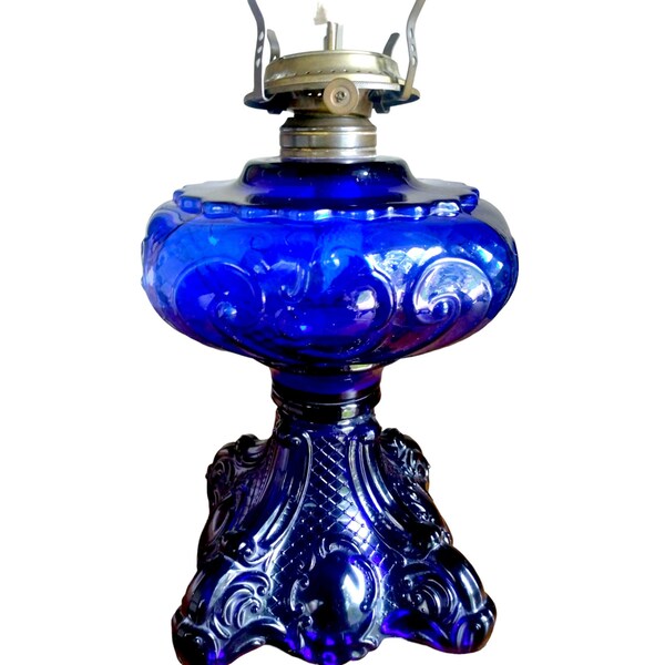 Cobalt Blue Oil Lamp - Etsy