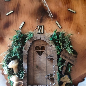 Cottagecore Live Edge Clock Upcycled Mushroom Wall Clock Enchanting ...