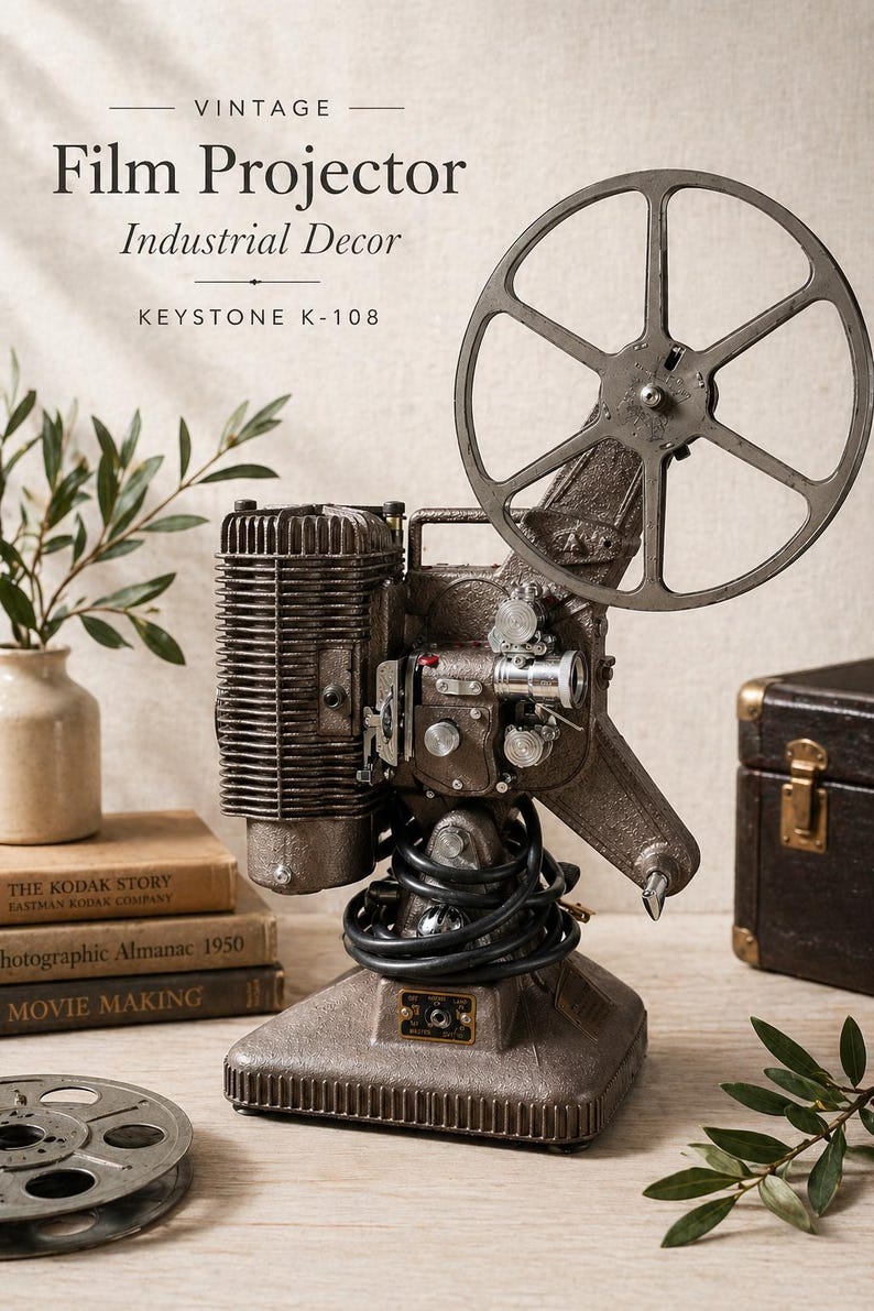 Vintage Keystone K-108 Film Projector Industrial Decor Statement Piece ...