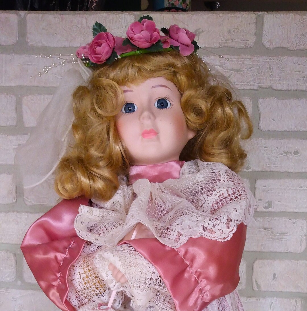VINTAGE Shabby Chic Animated Doll Christmas Decoration, Home Decor - Etsy