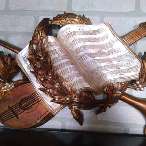 VINTAGE Syroco Mid Century Wall Plaque Burwood Copper/brown, Muscial ...