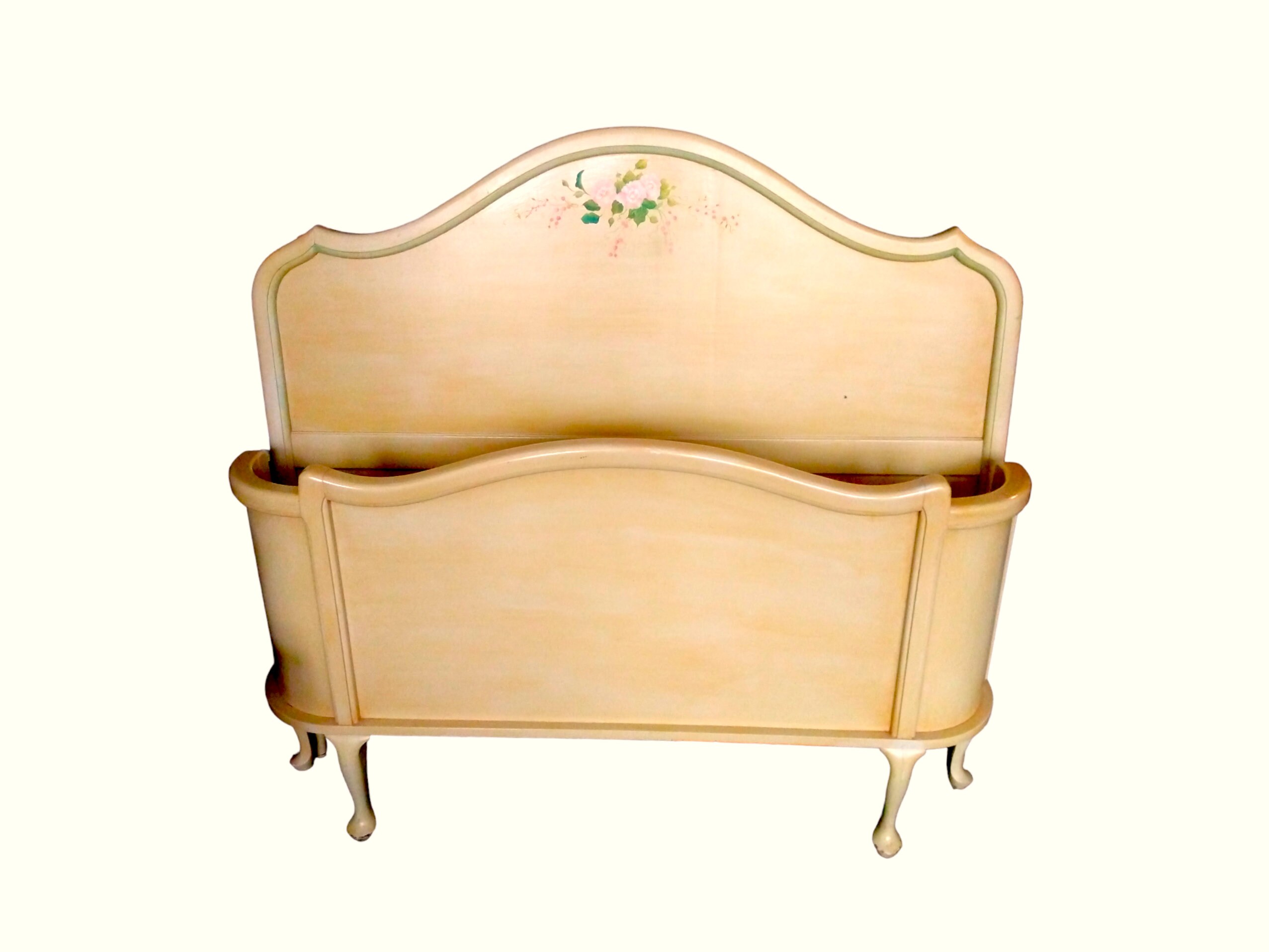 Vintage French Country Headboard and Foot-board/ Country Chic - Etsy