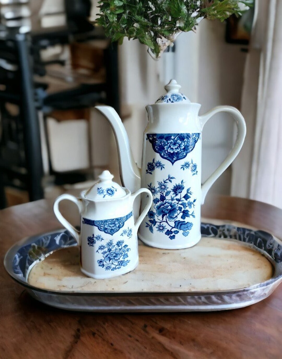 VINTAGE Staffordshire J.G. Meakin Coffee Pot and Sugar Bowl J.G. Meakin ...