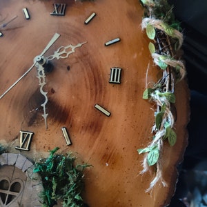 Cottagecore Live Edge Clock Upcycled Mushroom Wall Clock Enchanting ...