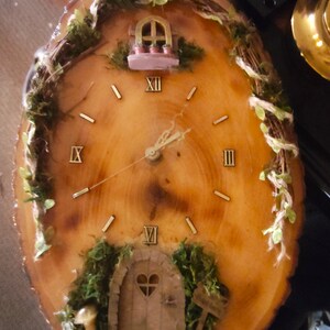 Cottagecore Live Edge Clock Upcycled Mushroom Wall Clock Enchanting ...
