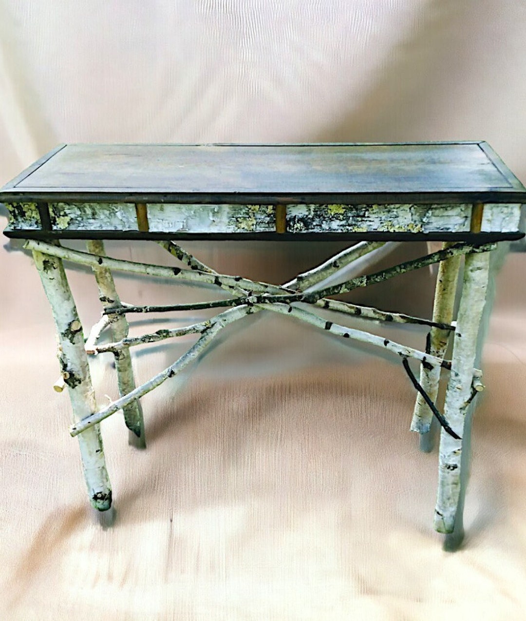 Unique Birch Back Home Decor Artisanal Woodwork Sofa Table Birch Bark ...
