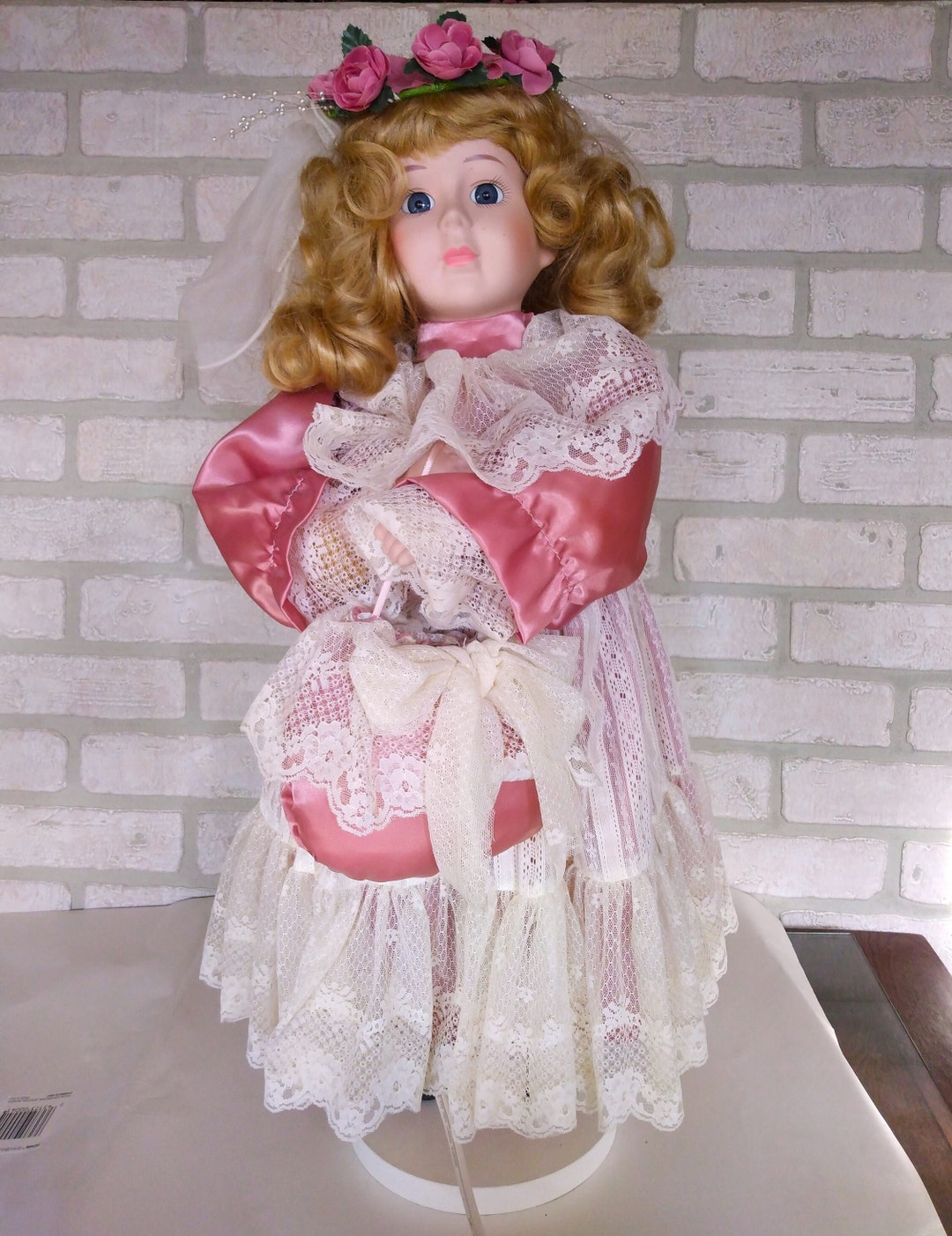 VINTAGE Shabby Chic Animated Doll Christmas Decoration Home - Etsy
