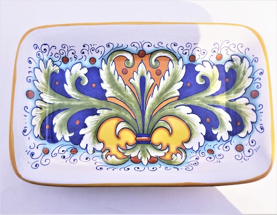 Italian Serving Dish Nova Deruta 'folla Pottery - Etsy