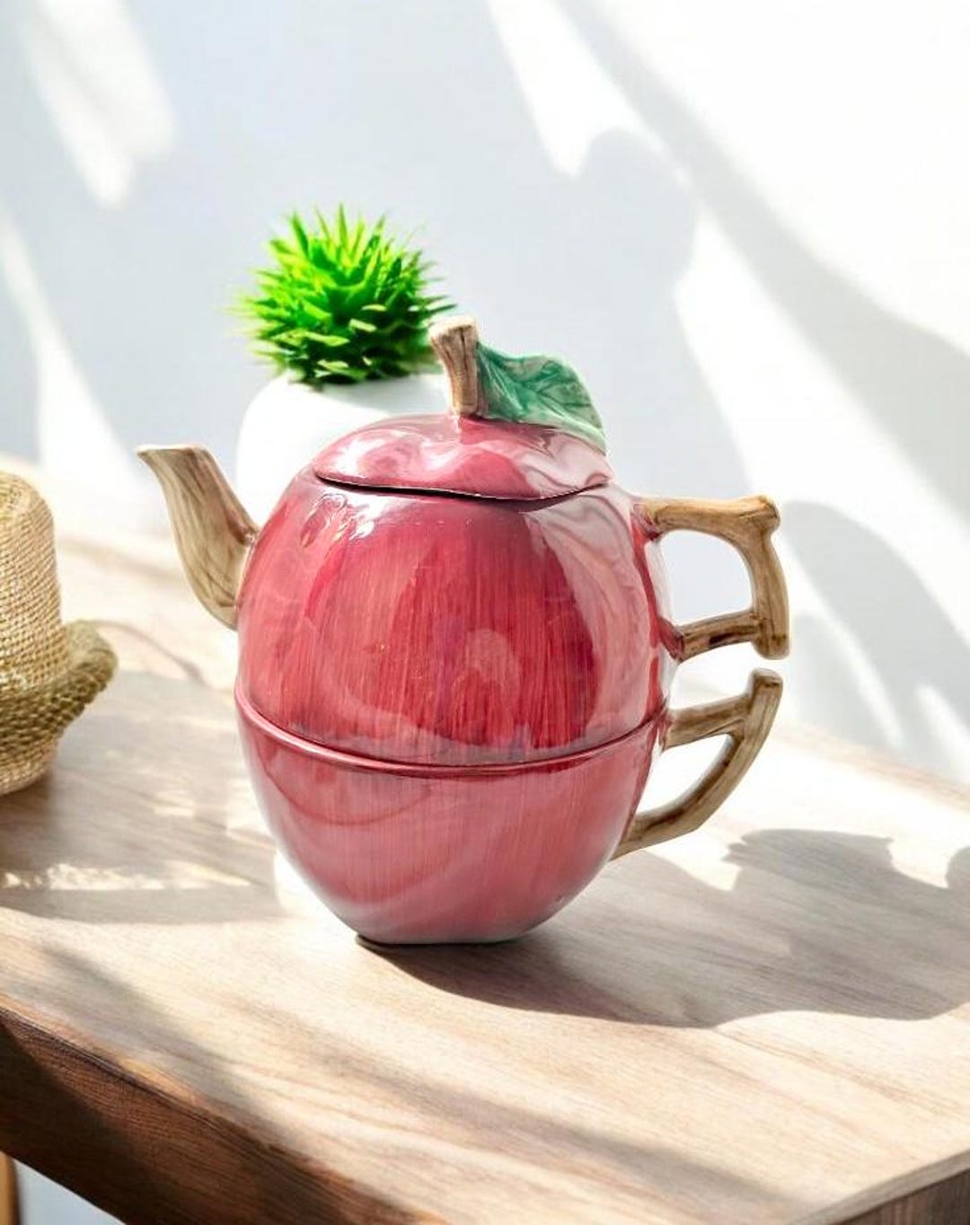 VINTAGE Apple Decor Apple Teapot Decor Apple Themed Gifts Apple ...