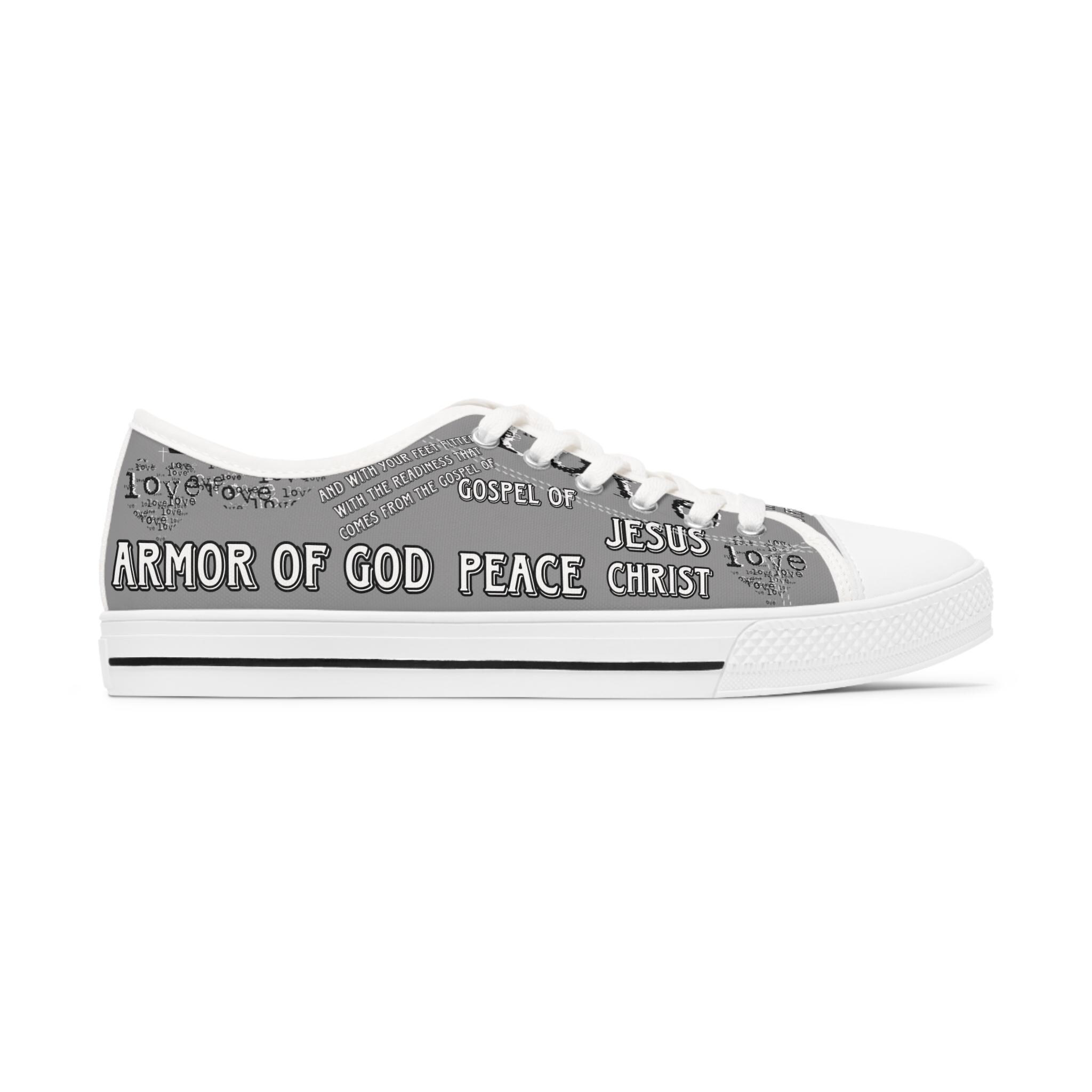 Jesus Christ Armor of God Gospel of Peace-women's Low Top Sneakers - Etsy