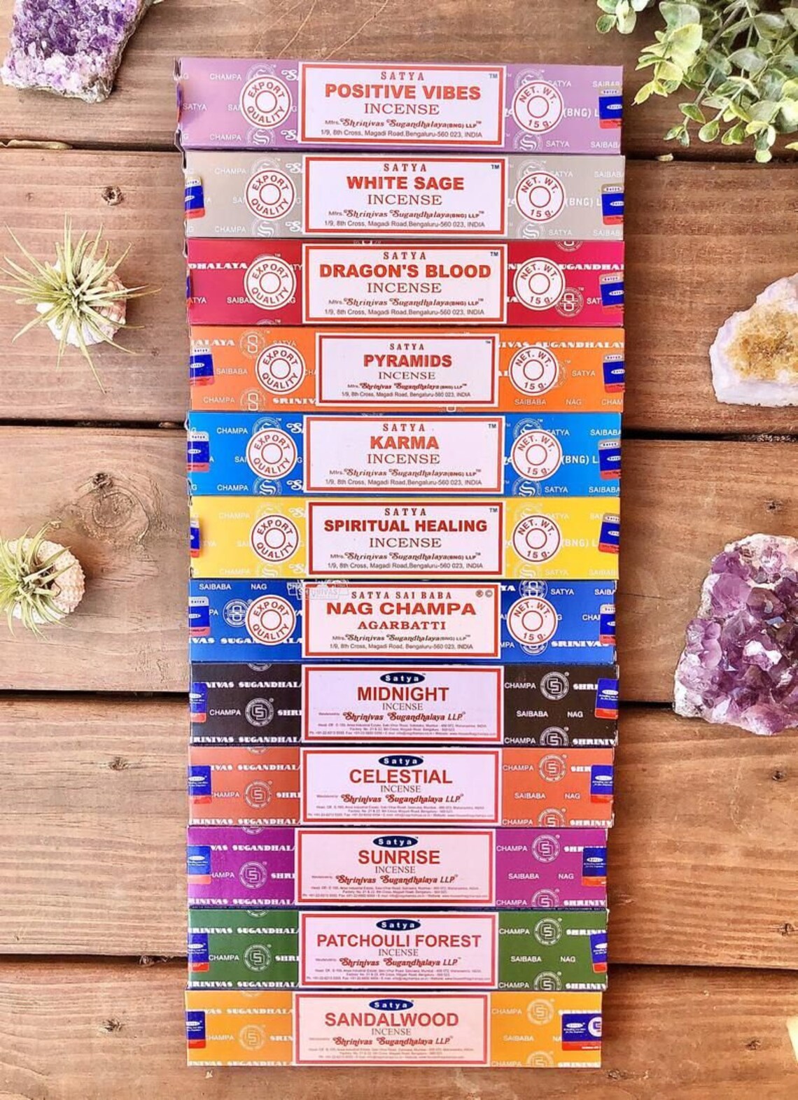 Sample Incense Package 15 Sticks, Satya Incense Kit, Sample Pack ...