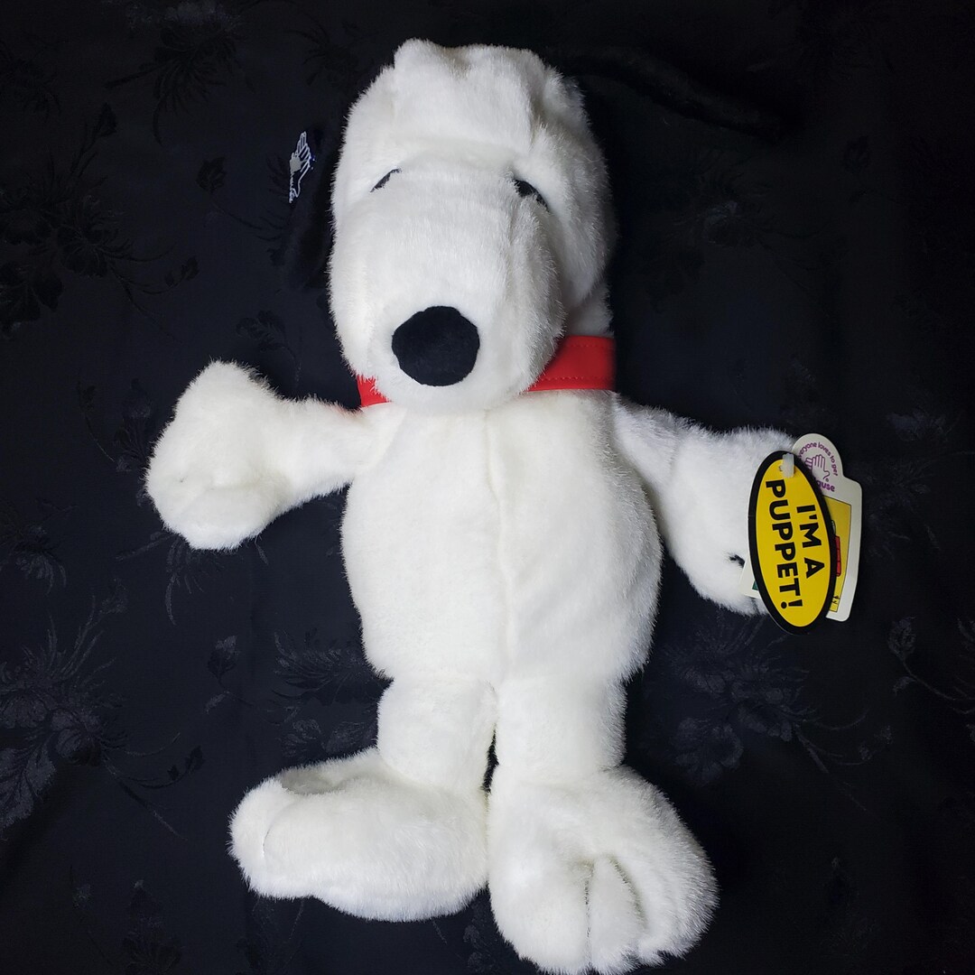 Peanuts Snoopy Hand Puppet 14" Applause With Tags Vintage Stuffed Plush ...