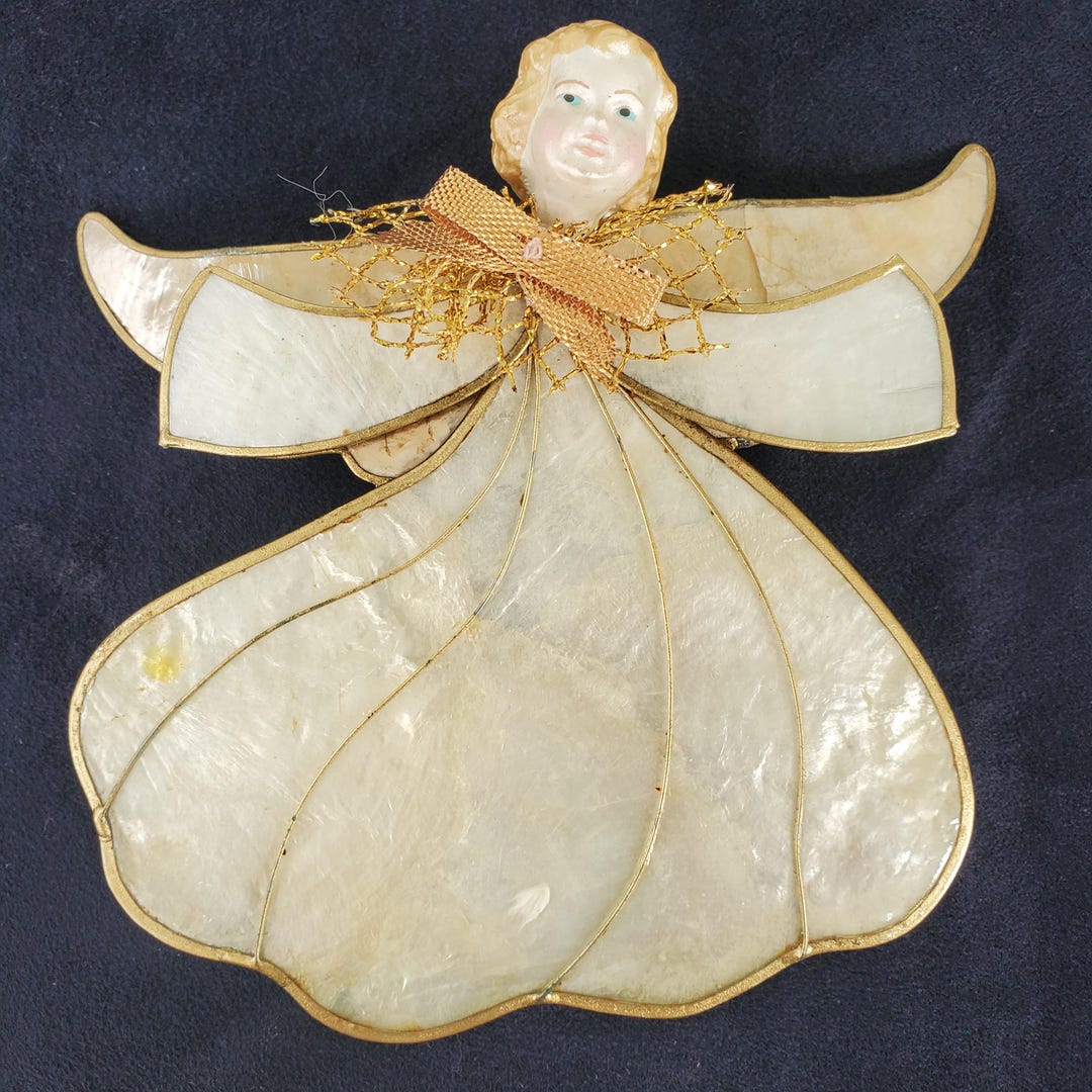 Angel Christmas Ornament Capiz Shell 6