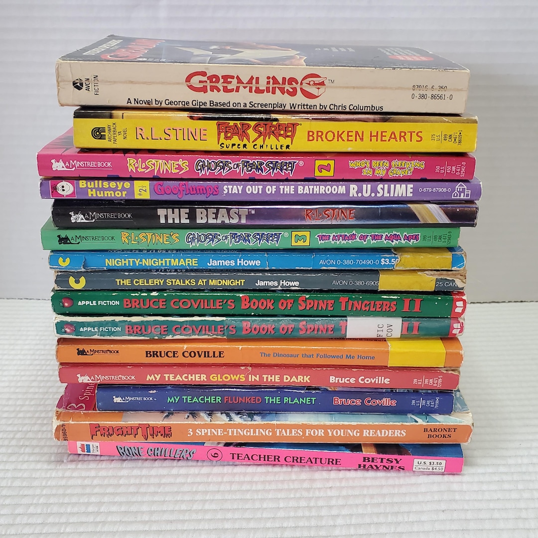 15 Scary Mystery Books Lot 1990s R.L. Stine Bruce Coville Paperback ...