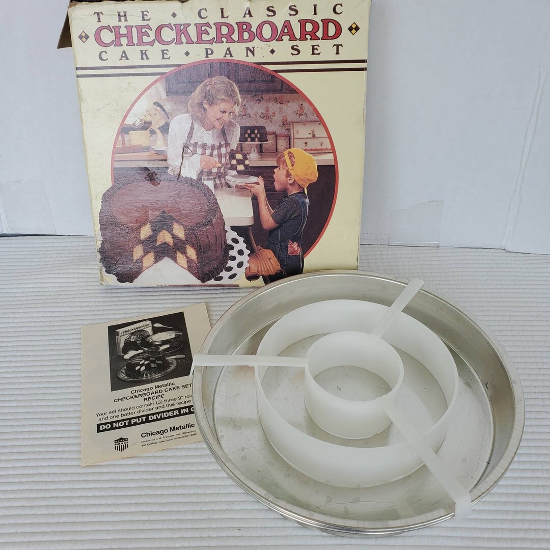 Chicago Metallic the Classic Checkerboard Cake Pan Setter in Box ...