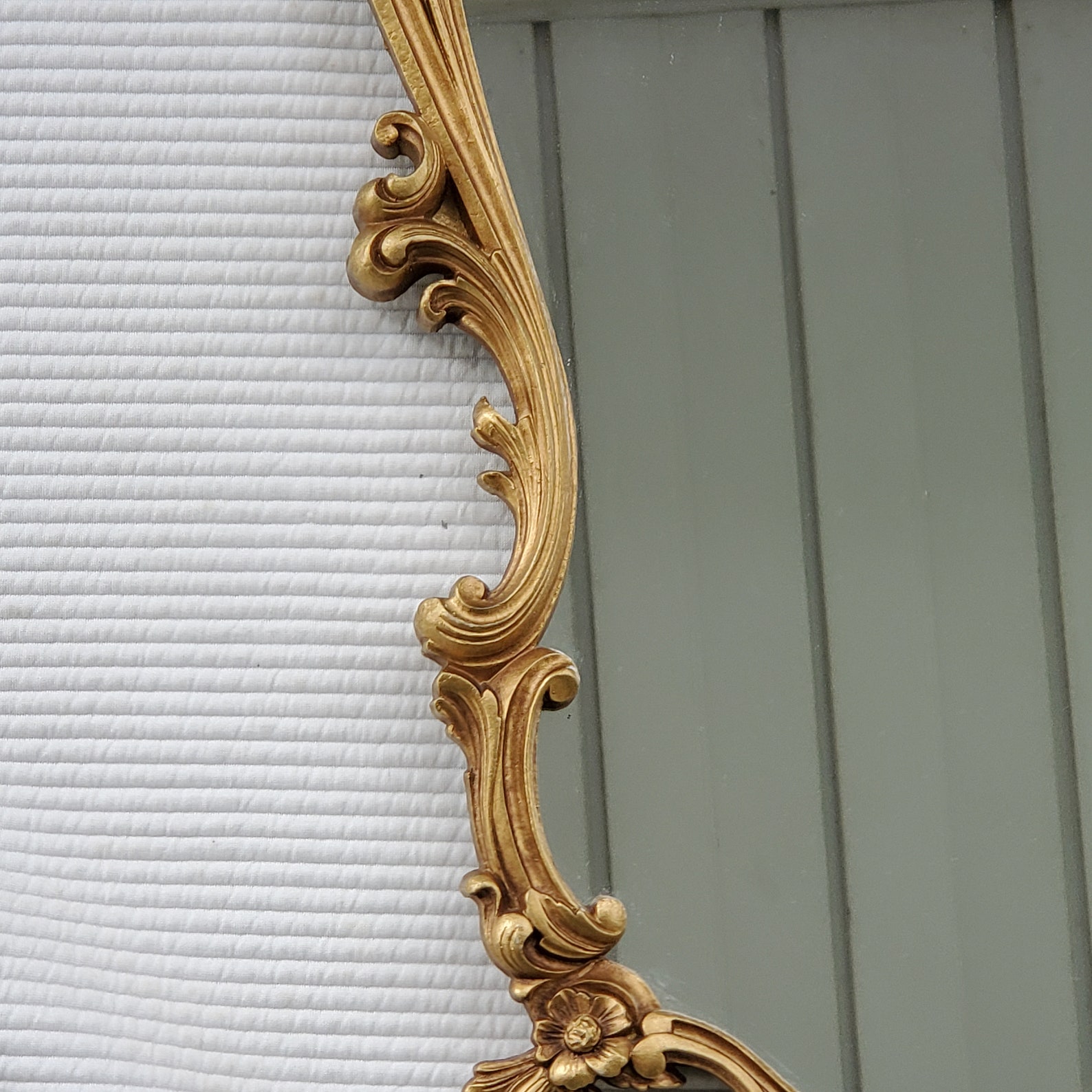 Syroco Vintage Mirror 21x14.5 Gold Color Heavy Plastic Resin Frame ...