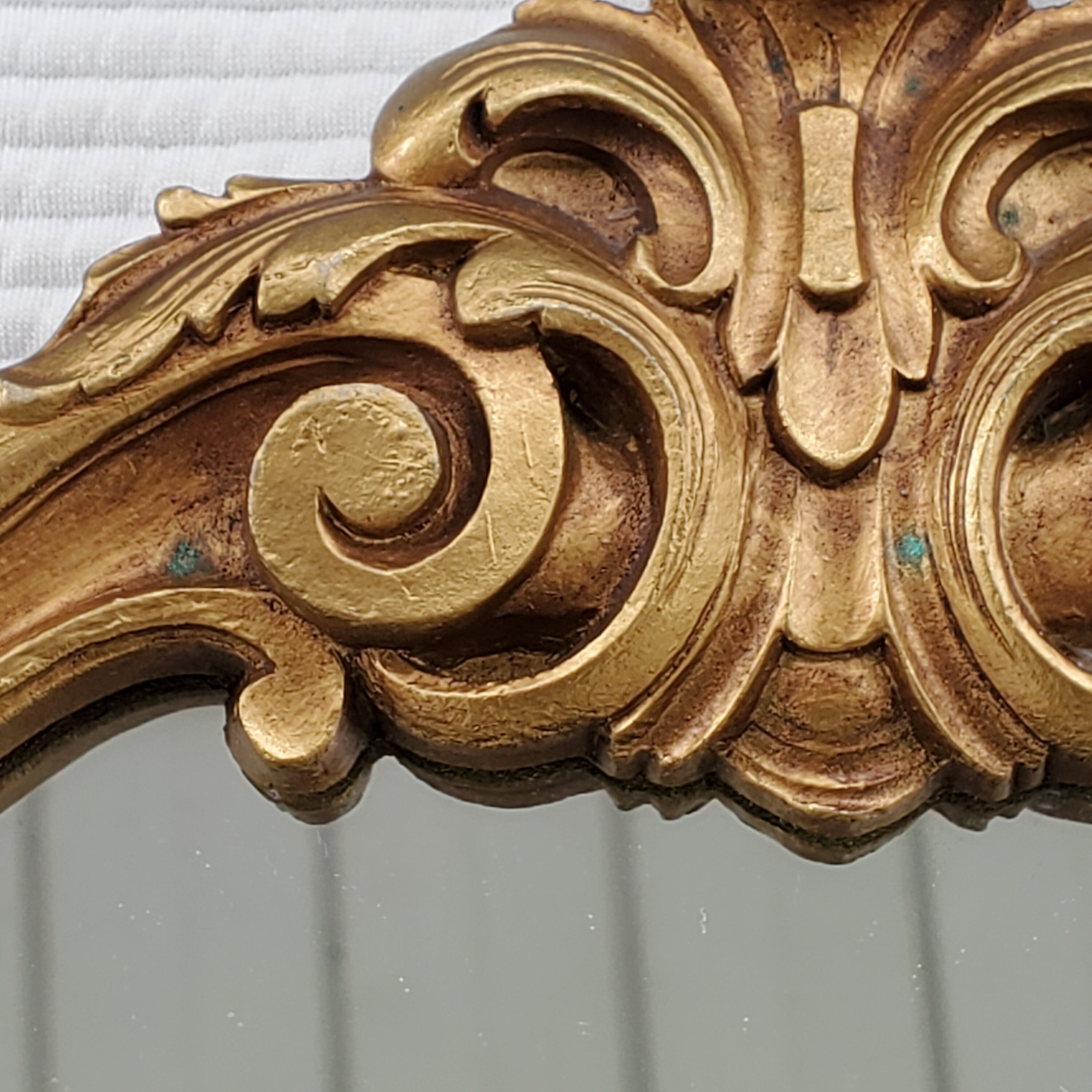 Syroco Vintage Mirror 21x14.5 Gold Color Heavy Plastic Resin Frame ...