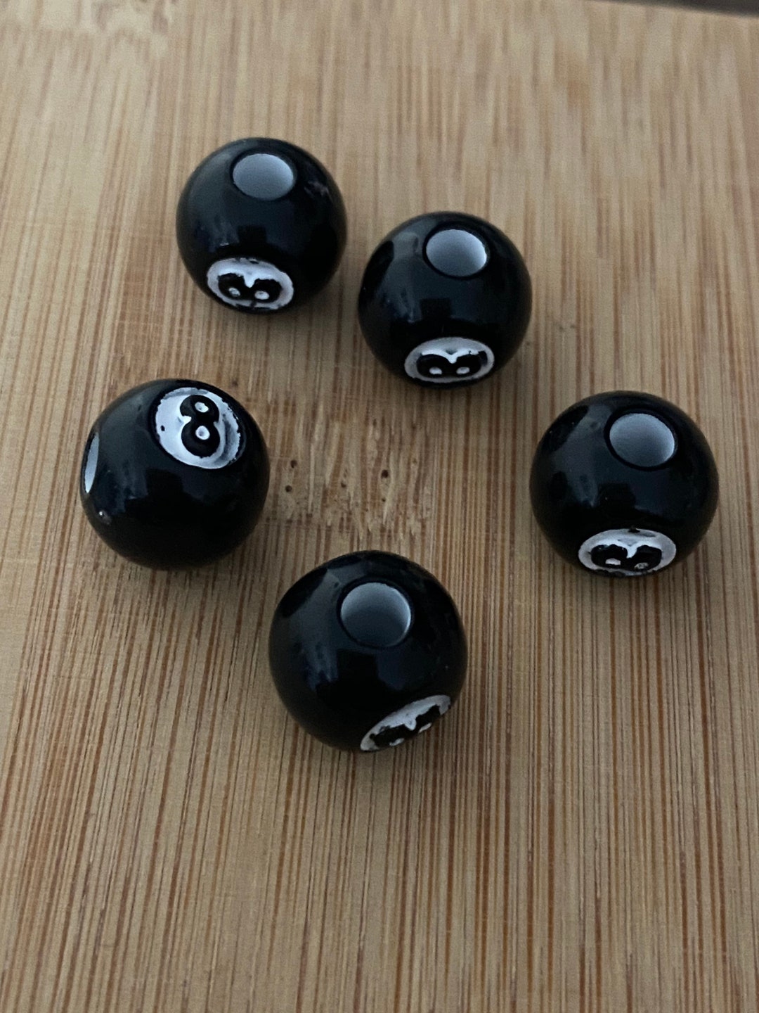 Five 8 Ball Beads Pool Beads - Etsy