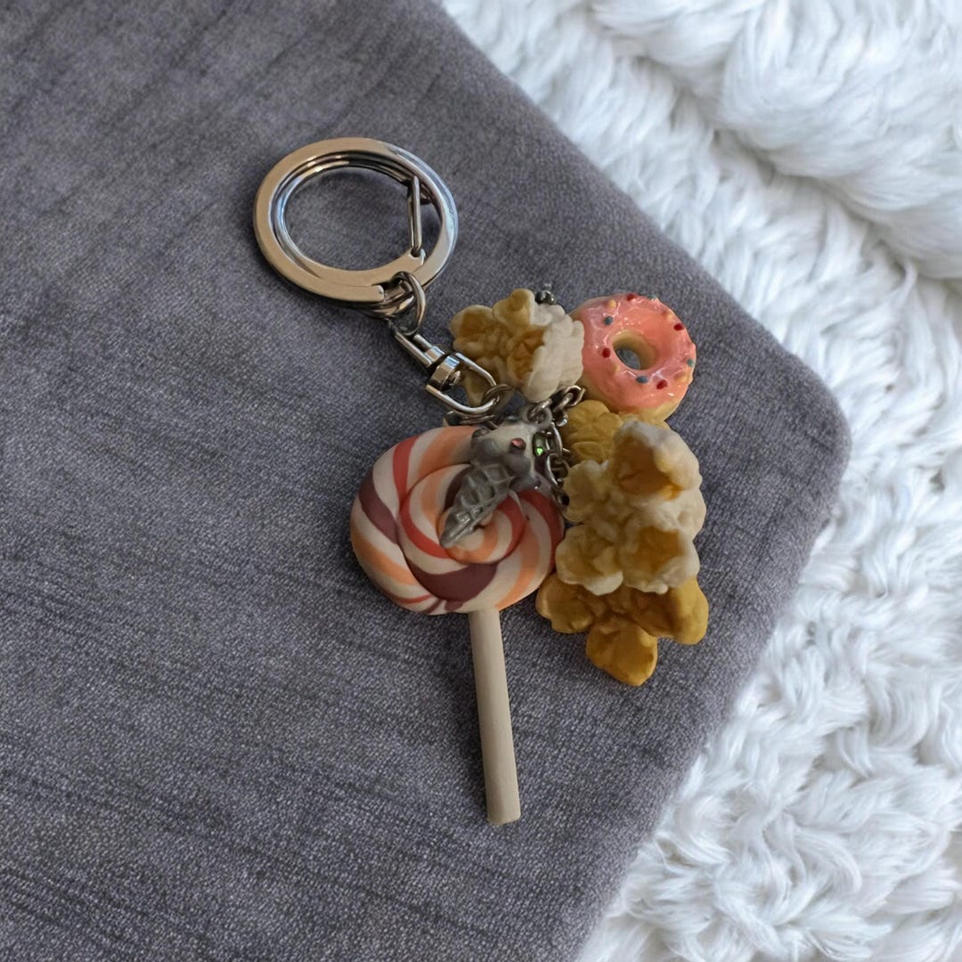 Colorful Popcorn Popsicle Donut Icecream Keychain - Etsy