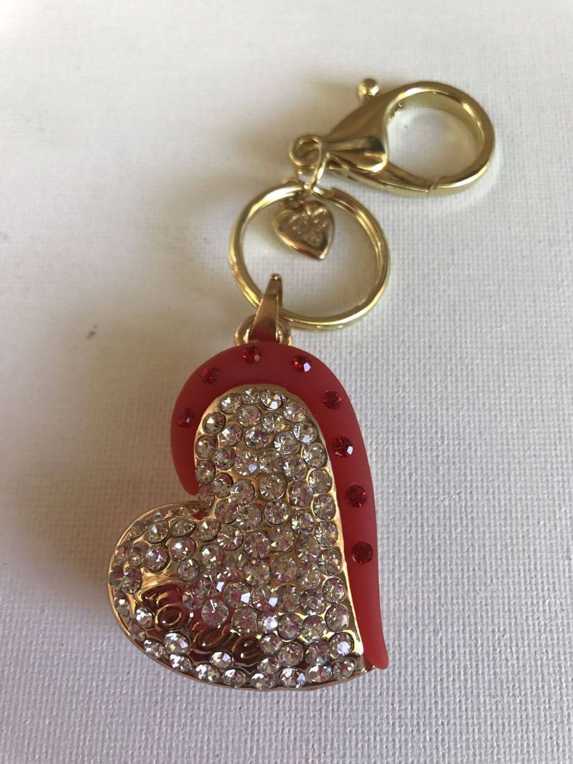 Gold and Crystal Key Chains/dog Money Bag Purse Perfume - Etsy