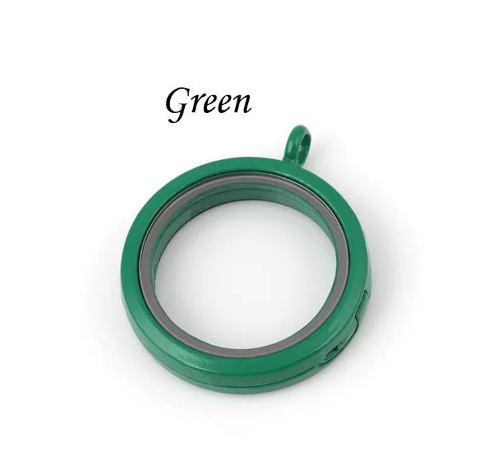 Enamel Stainless Steel Floating Living Glass Lockets, 30 Mm Round ...