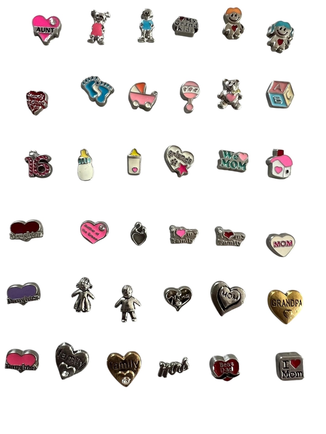 Family Inspired Floating Charms for Memory Lockets - Etsy