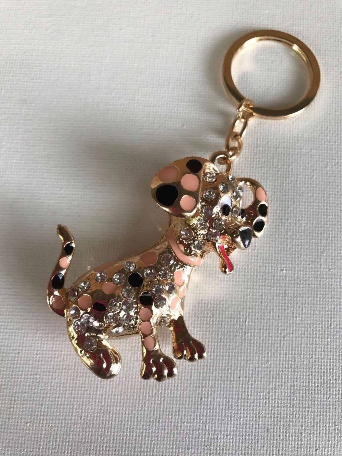 Gold and Crystal Key Chains/dog Money Bag Purse Perfume - Etsy