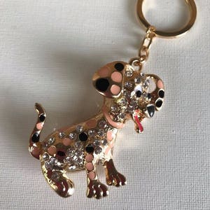 Gold and Crystal Key Chains/dog, Money Bag, Purse, Perfume, Heart - Etsy
