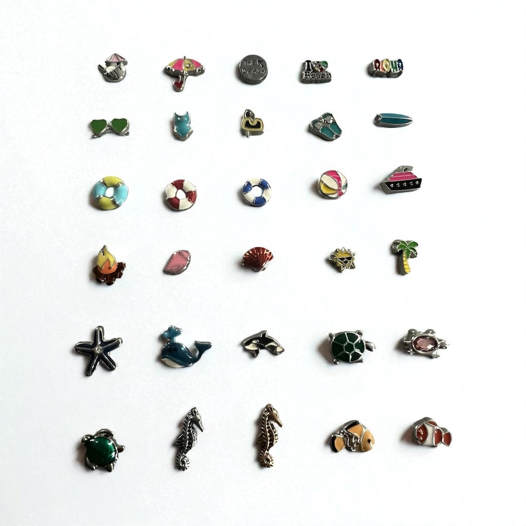 Beach Ocean Charms for Memory Glass Lockets - Etsy