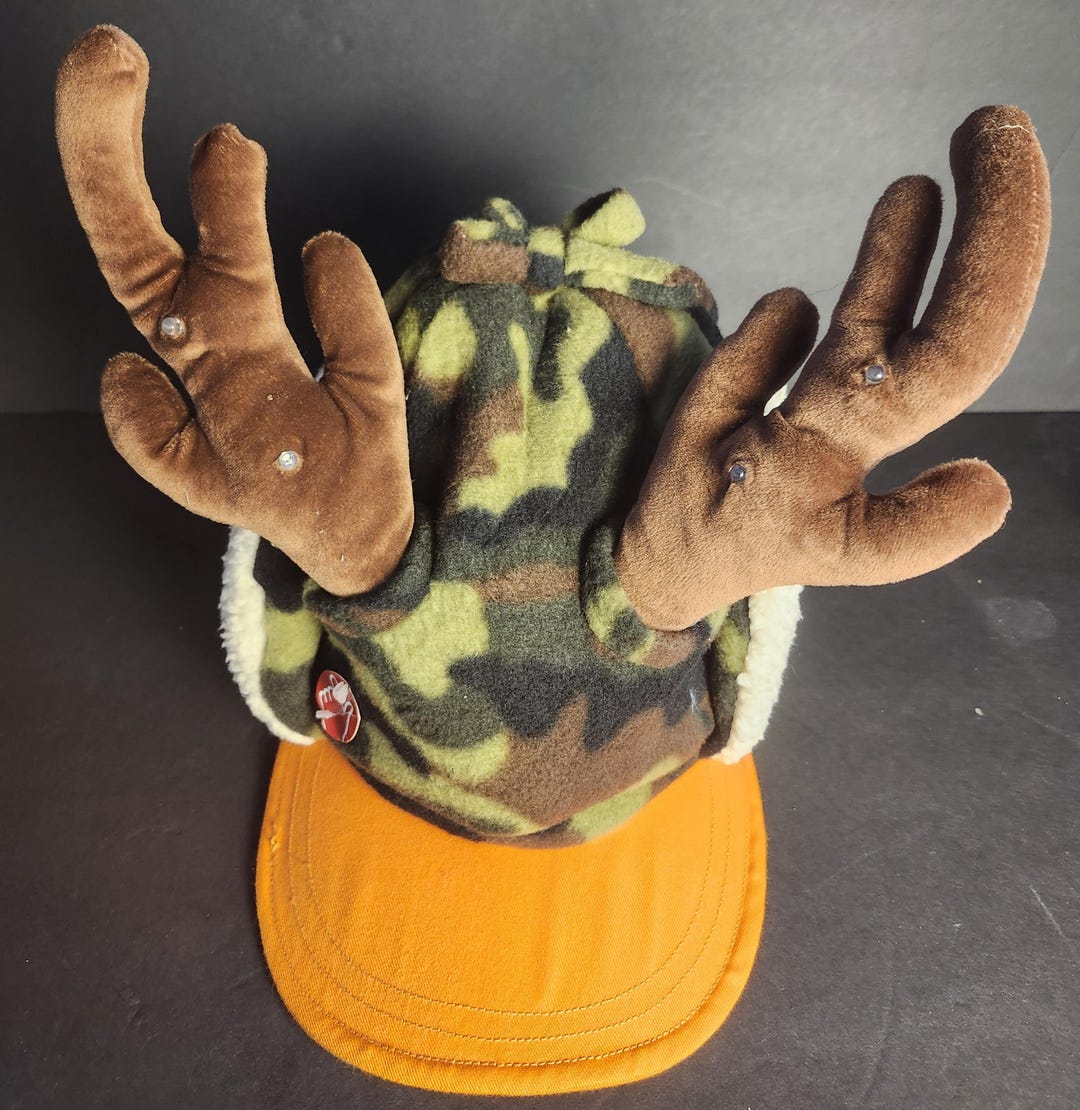Vintage Dan Dee Animated Camo Antler Hat - Sings Grandma Got Run Over ...