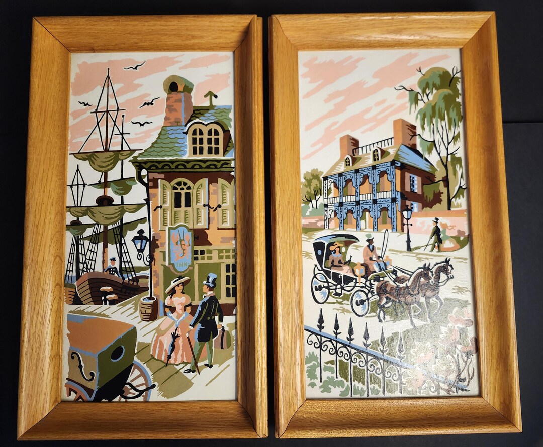 Vintage Framed Paint-by-number Art – New Orleans & Antebellum Scenes - Etsy