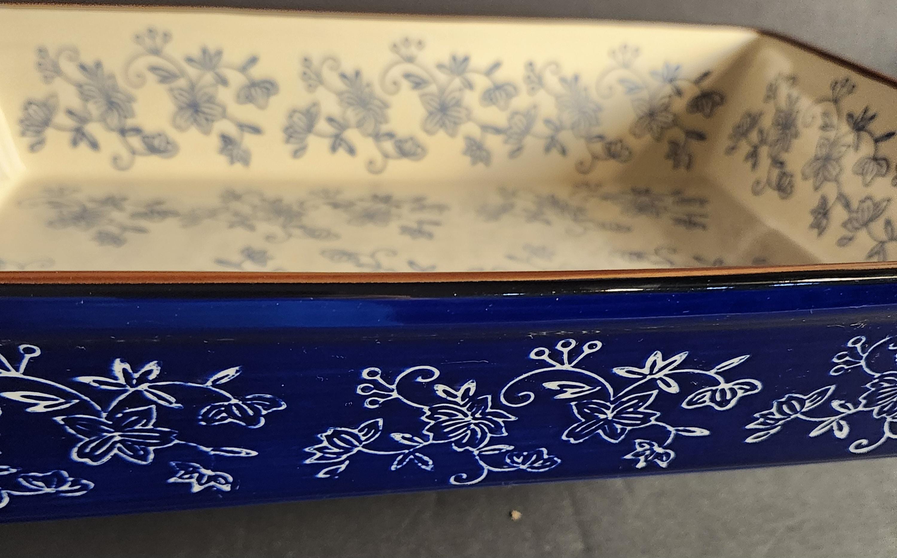 Temp-tations Stoneware Bakeware: Floral Lace Rectangular Dish - Etsy