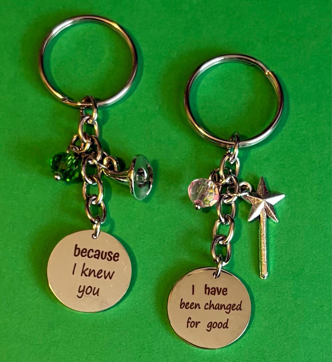 Wicked Inspired Set of 2 Keyrings Keychains - Etsy