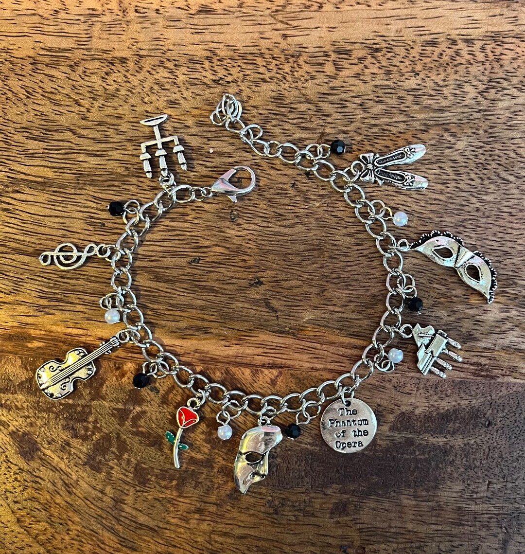 Phantom of the Opera Inspired, Charm Bracelet - Charms and Colorful ...