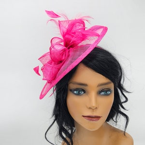 Hot Pink Fascinator Hat - Wedding Hat, Kentucky Derby Hat, Race Hat ...