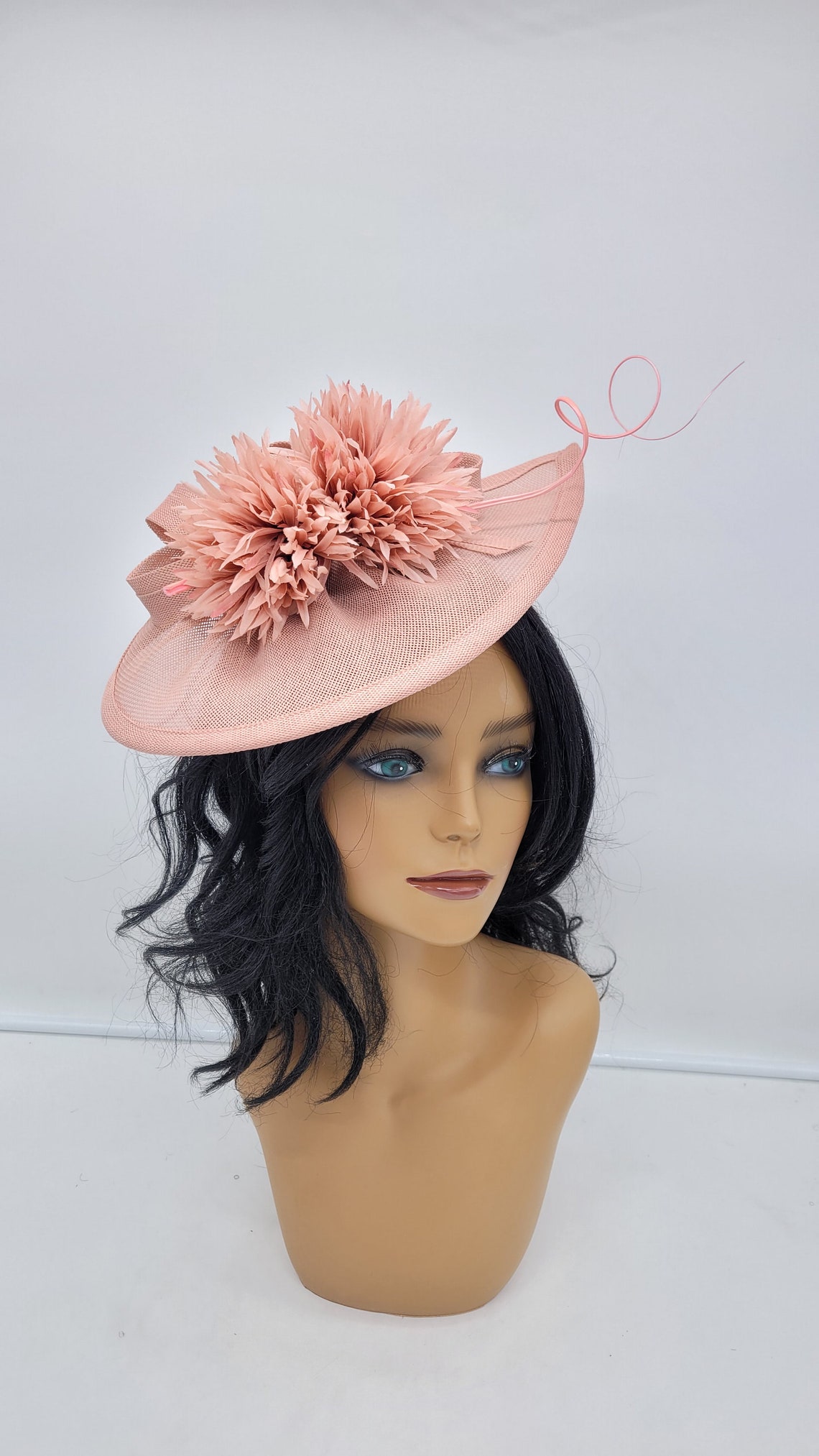 Blush Pale Pink Fascinator Wedding Hat Kentucky Derby Hat - Etsy