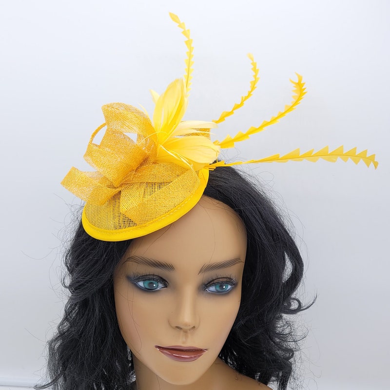 Yellow Fascinator - Etsy
