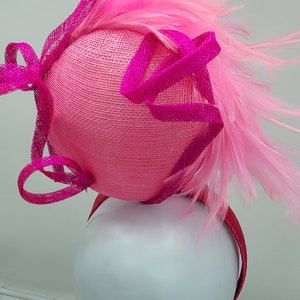 Pink and Hot Pink Fascinator Hat - Wedding Hat, Kentucky Derby Hat ...