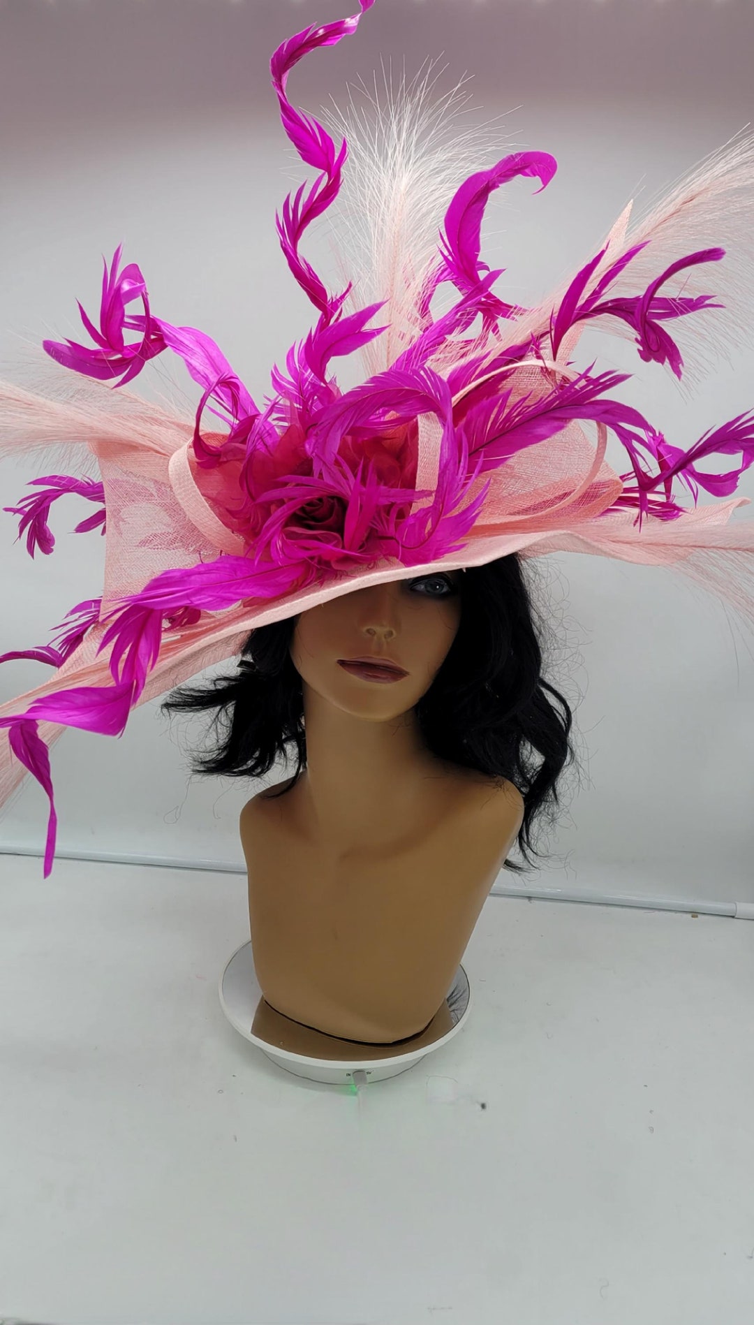 Pink and Hot Pink Fascinator Hat - Wedding Hat, Kentucky Derby Hat ...