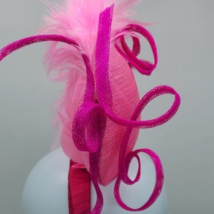 Pink and Hot Pink Fascinator Hat - Wedding Hat, Kentucky Derby Hat ...