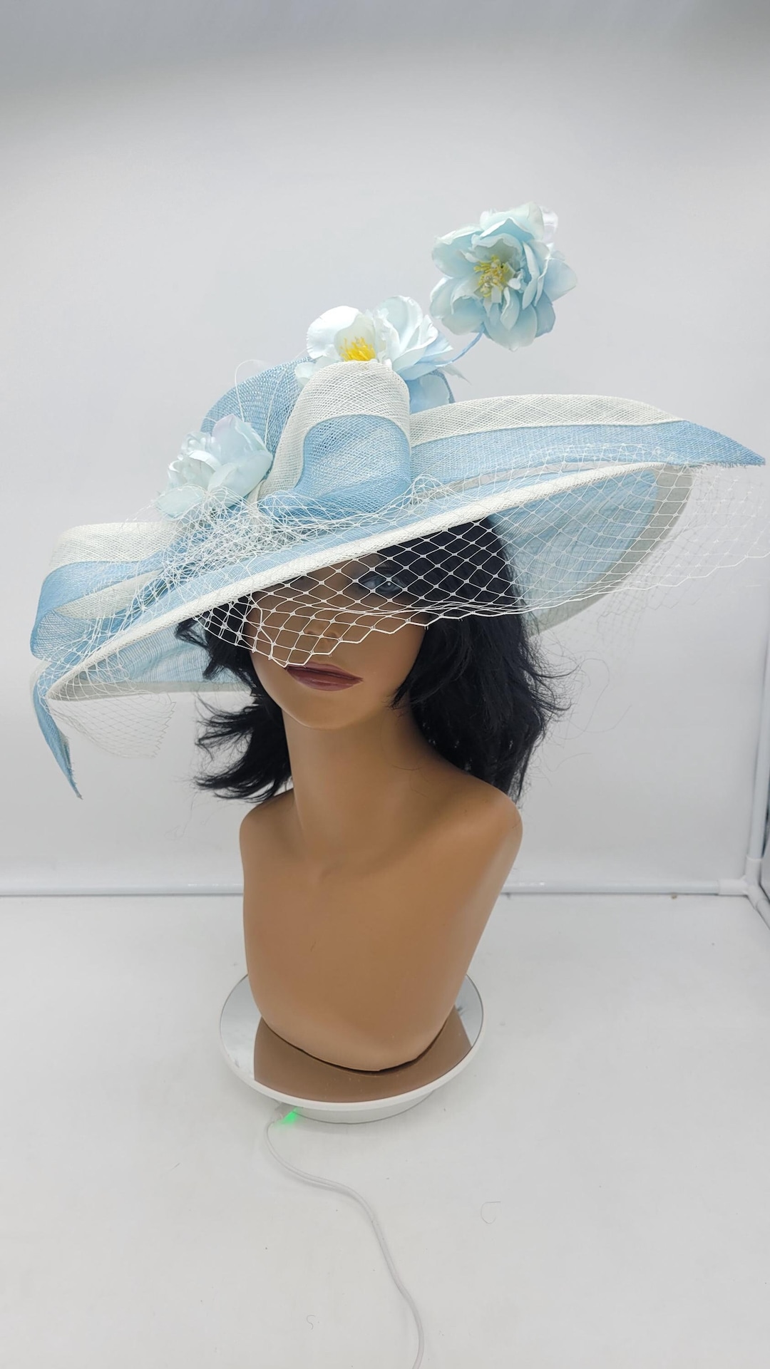 Light Blue Kentucky Derby Fascinator: Wedding Race Hat - Etsy